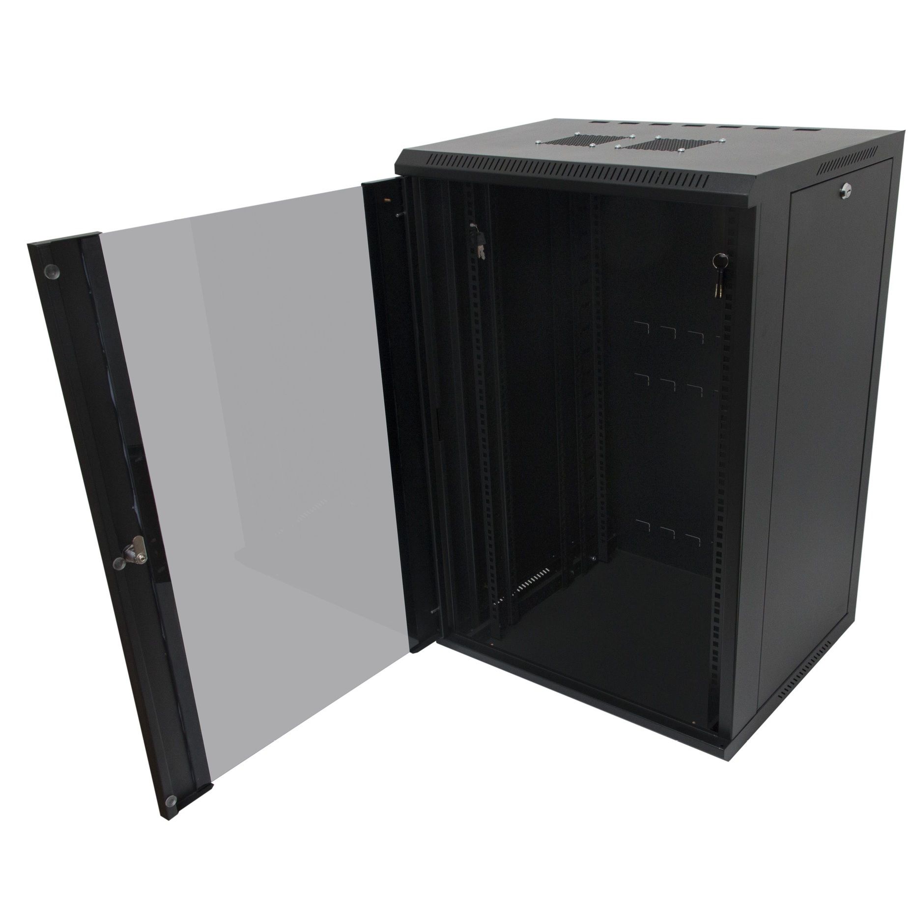 Techson 600 x 450 x 18U, 19" fali rackszekrény - Biztonságtechnikai ...