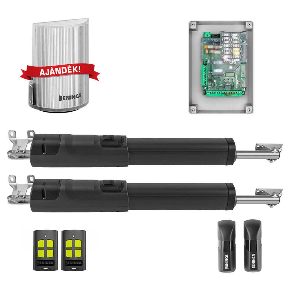 Beninca KIT-TOM3024E szárnyaskapu szett ajándék STAR villogóval - Biztonságtechnikai ...