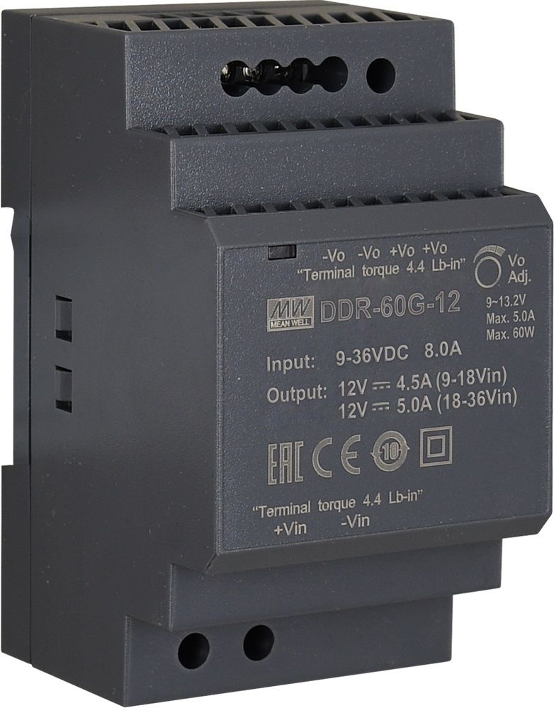 Mean Well DDR-60G-12 DC/DC konverter, 12 V DC, 60 W ...