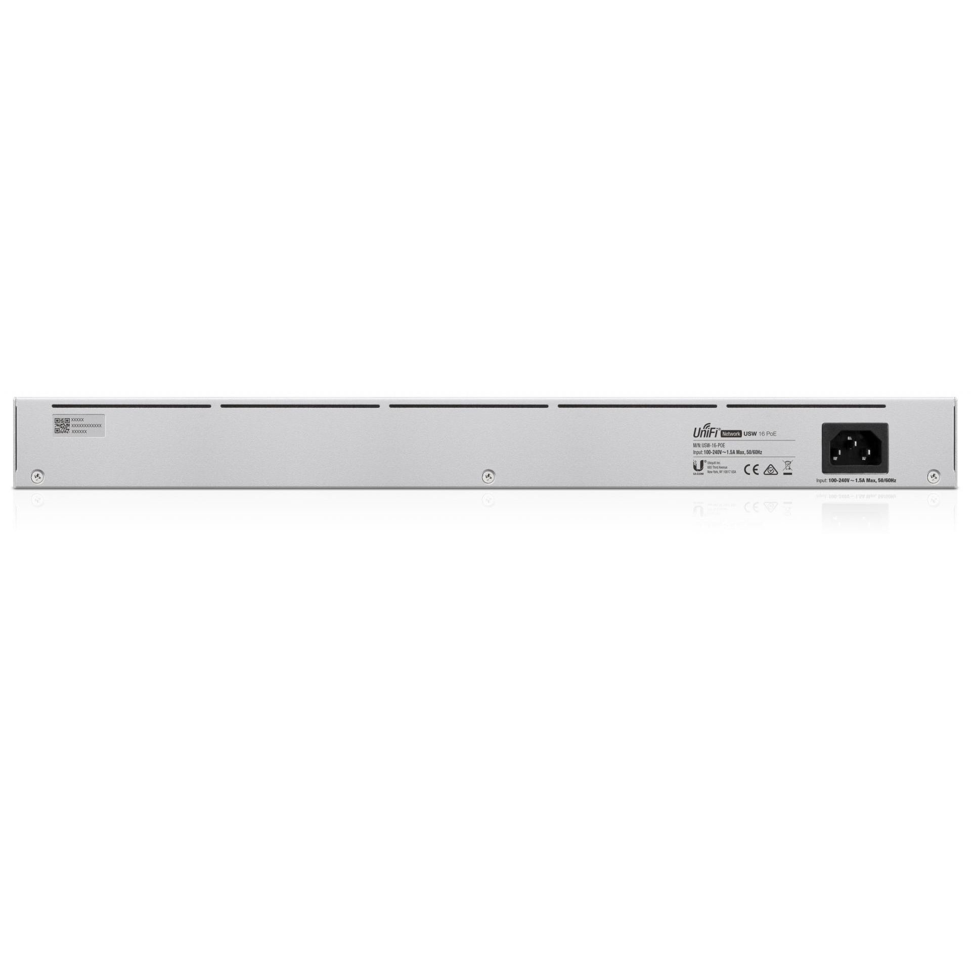 Ubiquiti UniFi USW-16-PoE Gen2 PoE switch, 18 port - Biztonságtechnikai ...